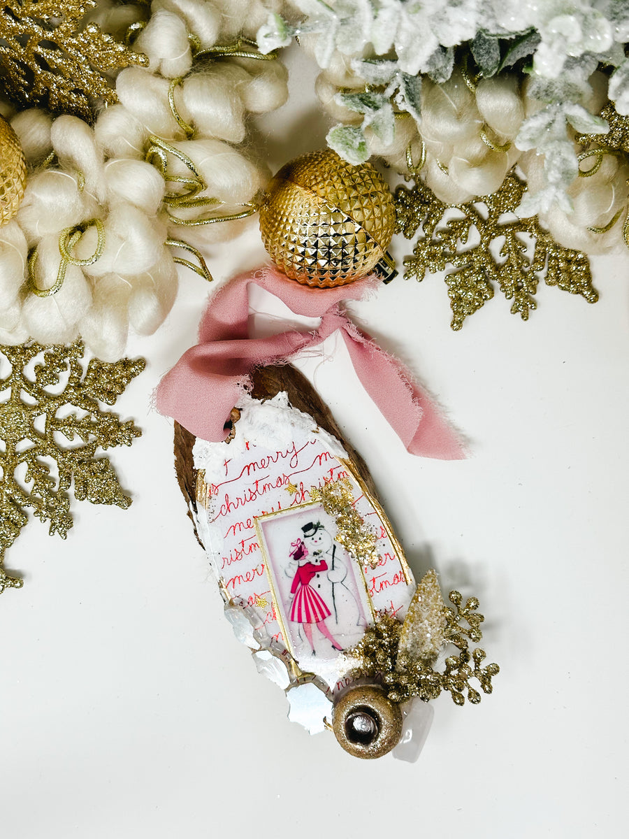 Vintage Snowman With Merry Christmas Paper – AlwaysJean